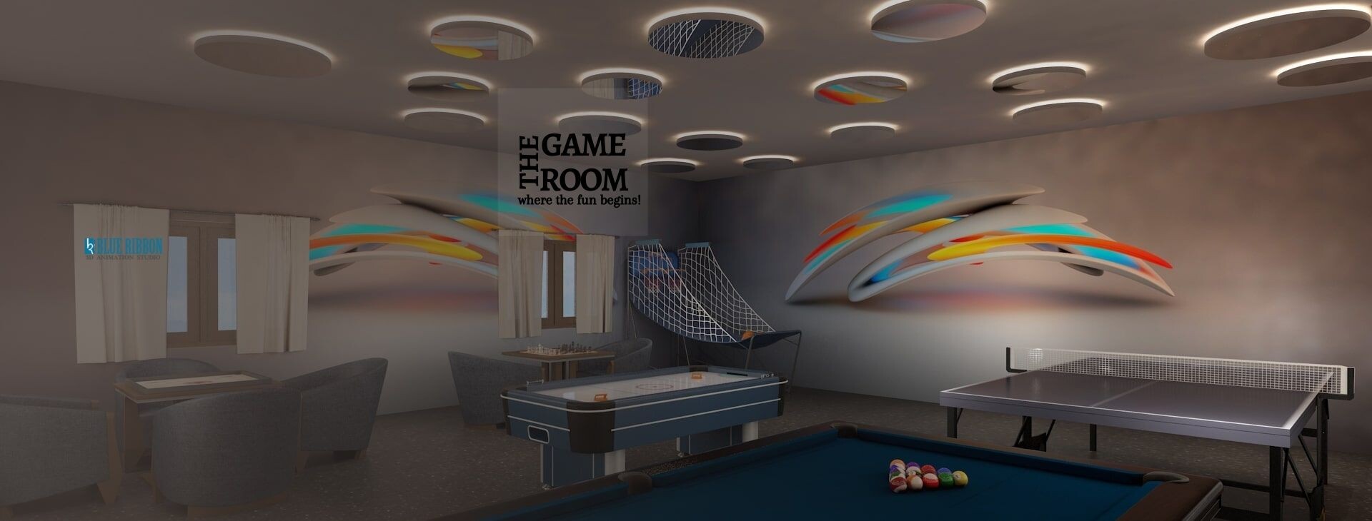 ArtStation - 3D Furniture Modeling Studio - Luxury game room design