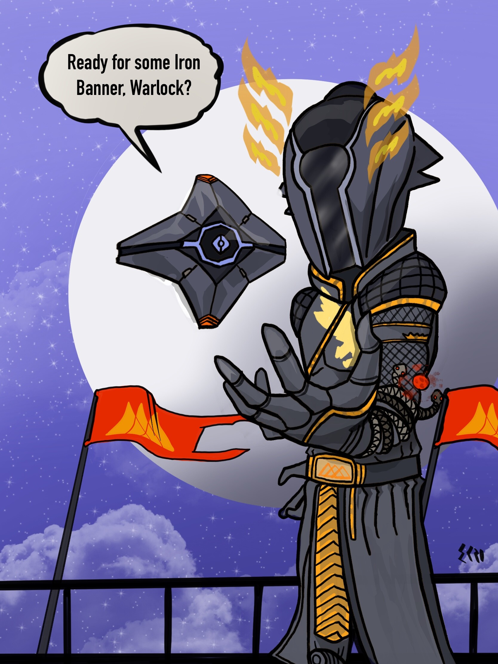 ArtStation - Destiny 2 inspired warlock solar subclass having a little ...