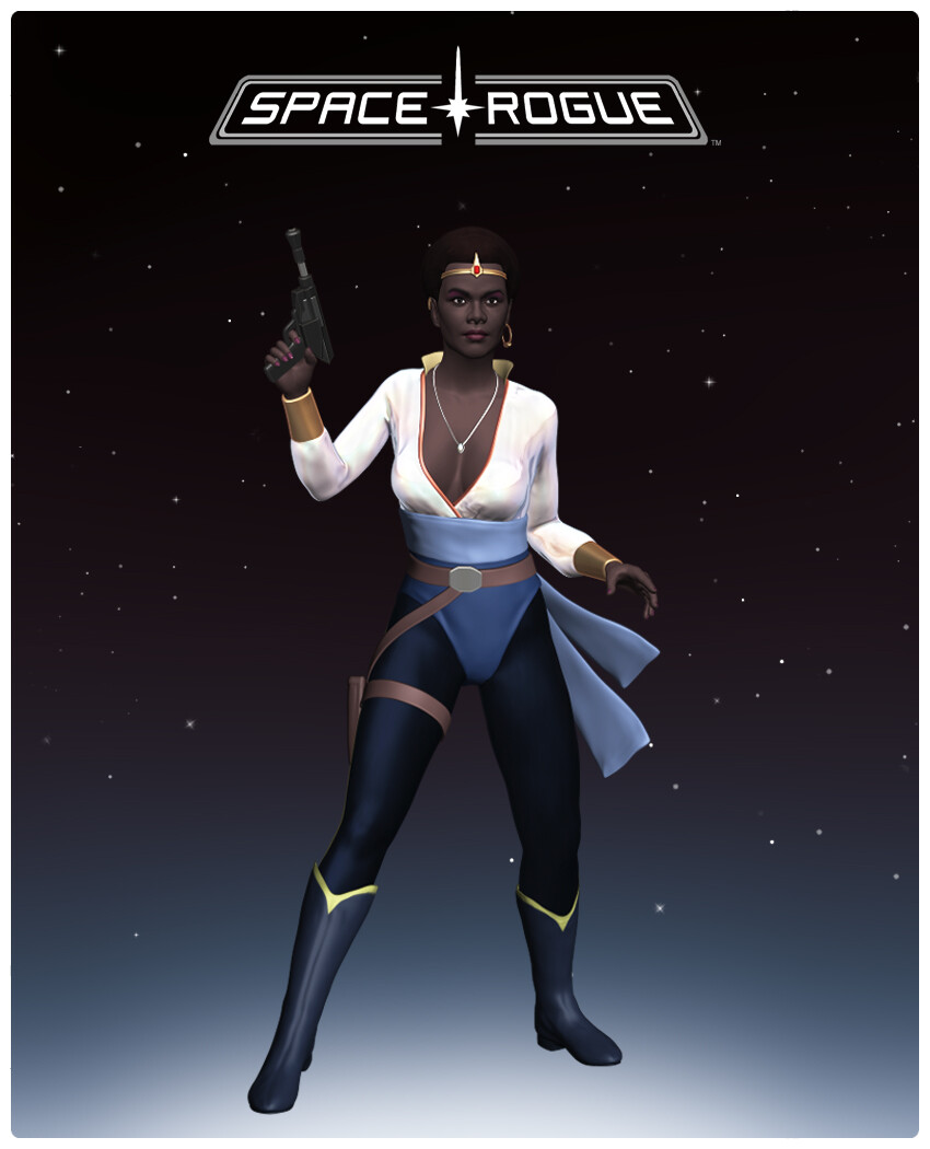 ArtStation - Space Rogue: Character concept 'Rozale Fortune'