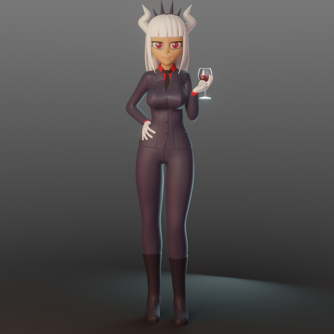 ArtStation - Lucifer from Helltaker