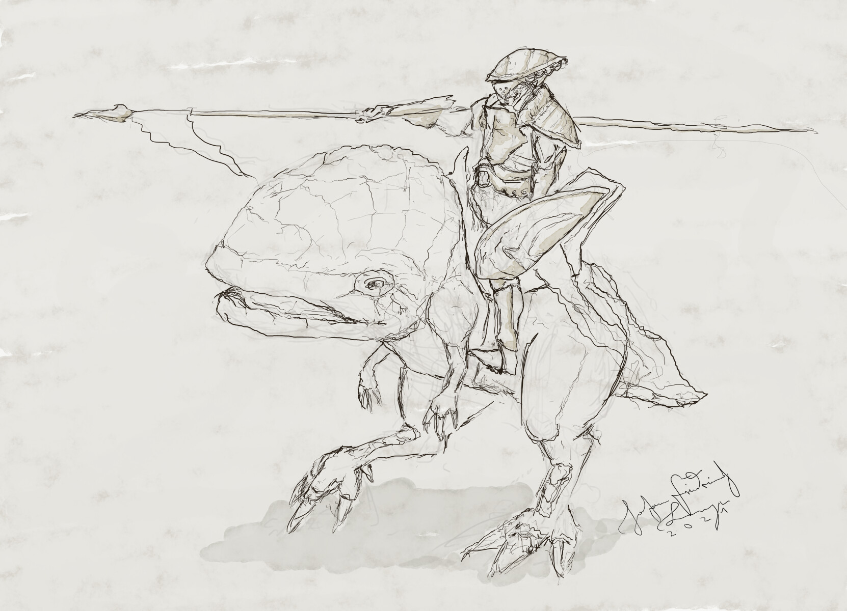 ArtStation - Guar Rider | Morrowind Fanart