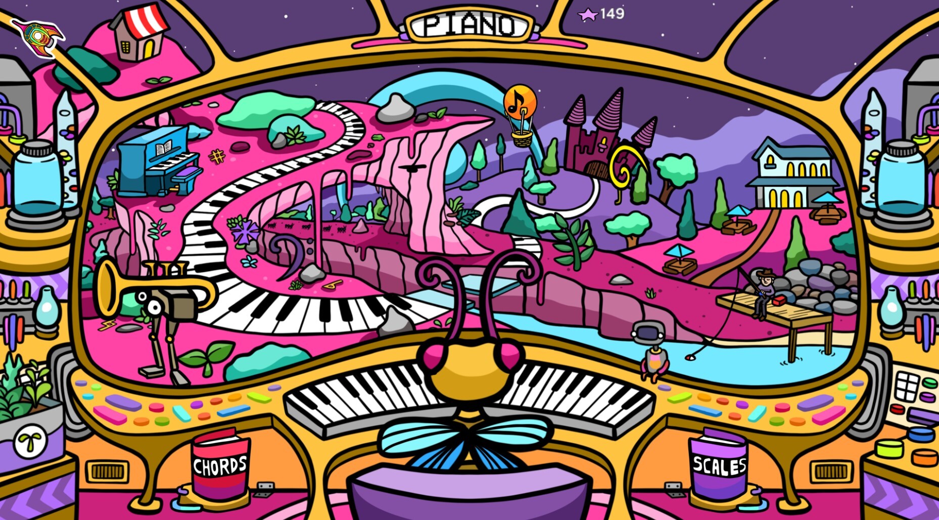 ArtStation - Music - Pink Piano Planet Spaceship Gameplay