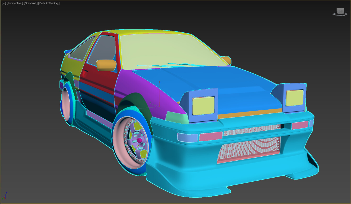 HUM3D Car Modeling Challenge — Project WIP — Toyota AE86 (Modified) by ...