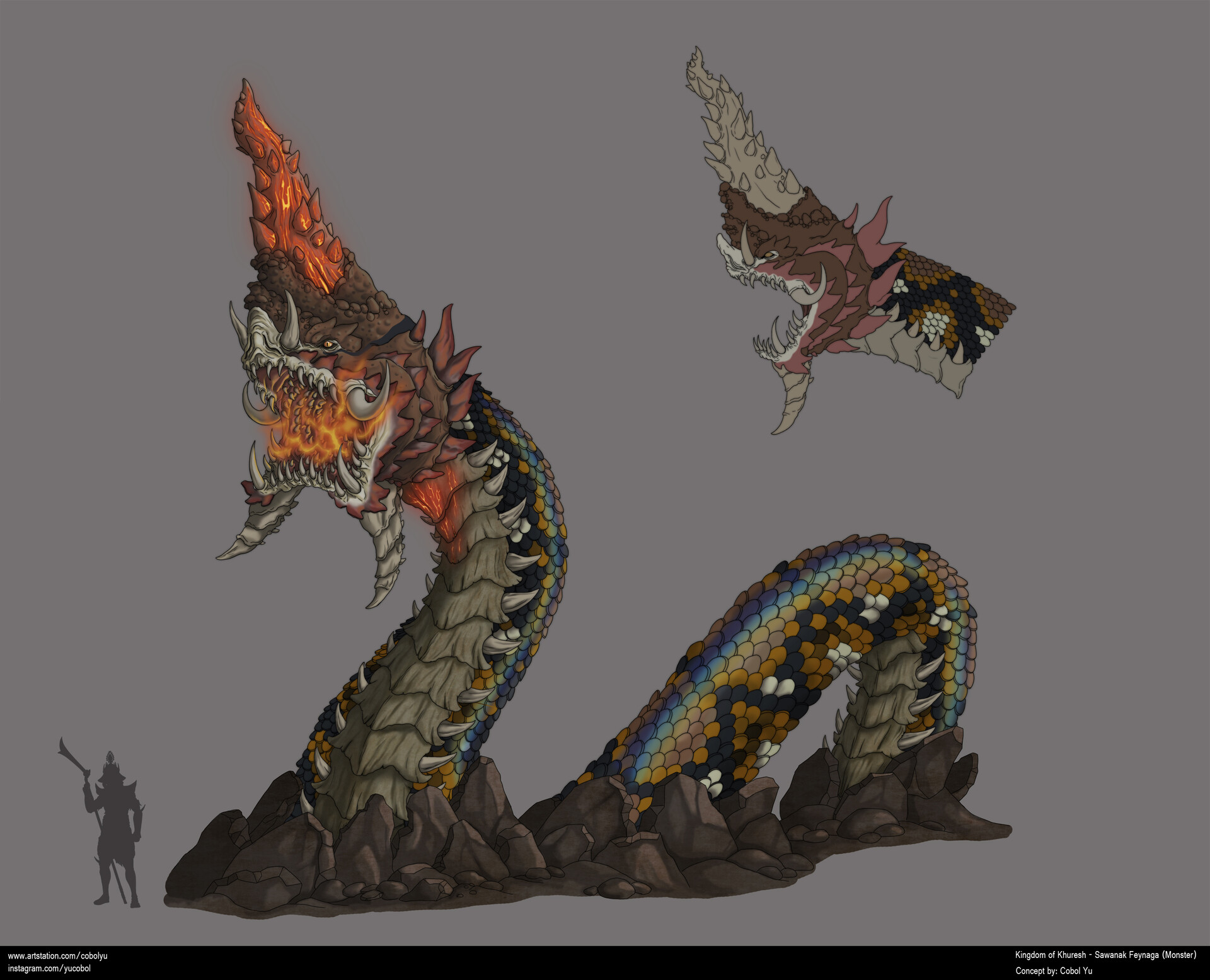 Cobol Yu - Warhammer Khuresh concept art: Sawanak Feynaga (Monster)