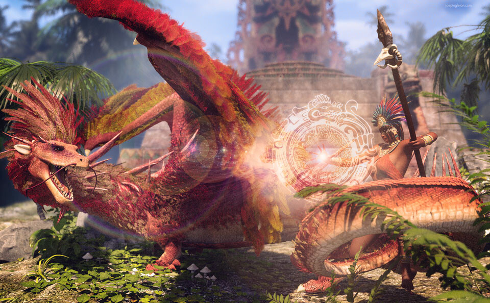 ArtStation - Feathered Serpent God