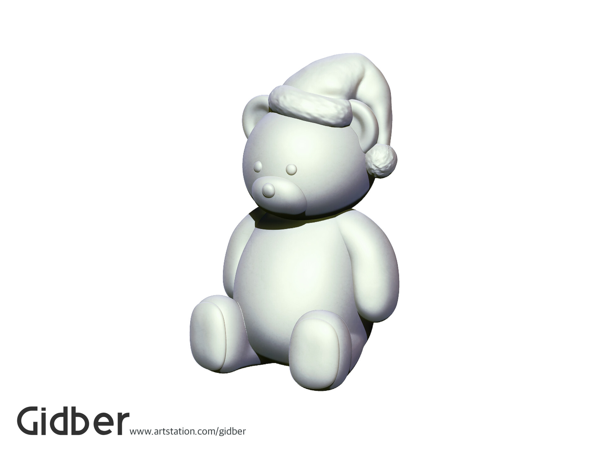 ArtStation - Teddy bear santa