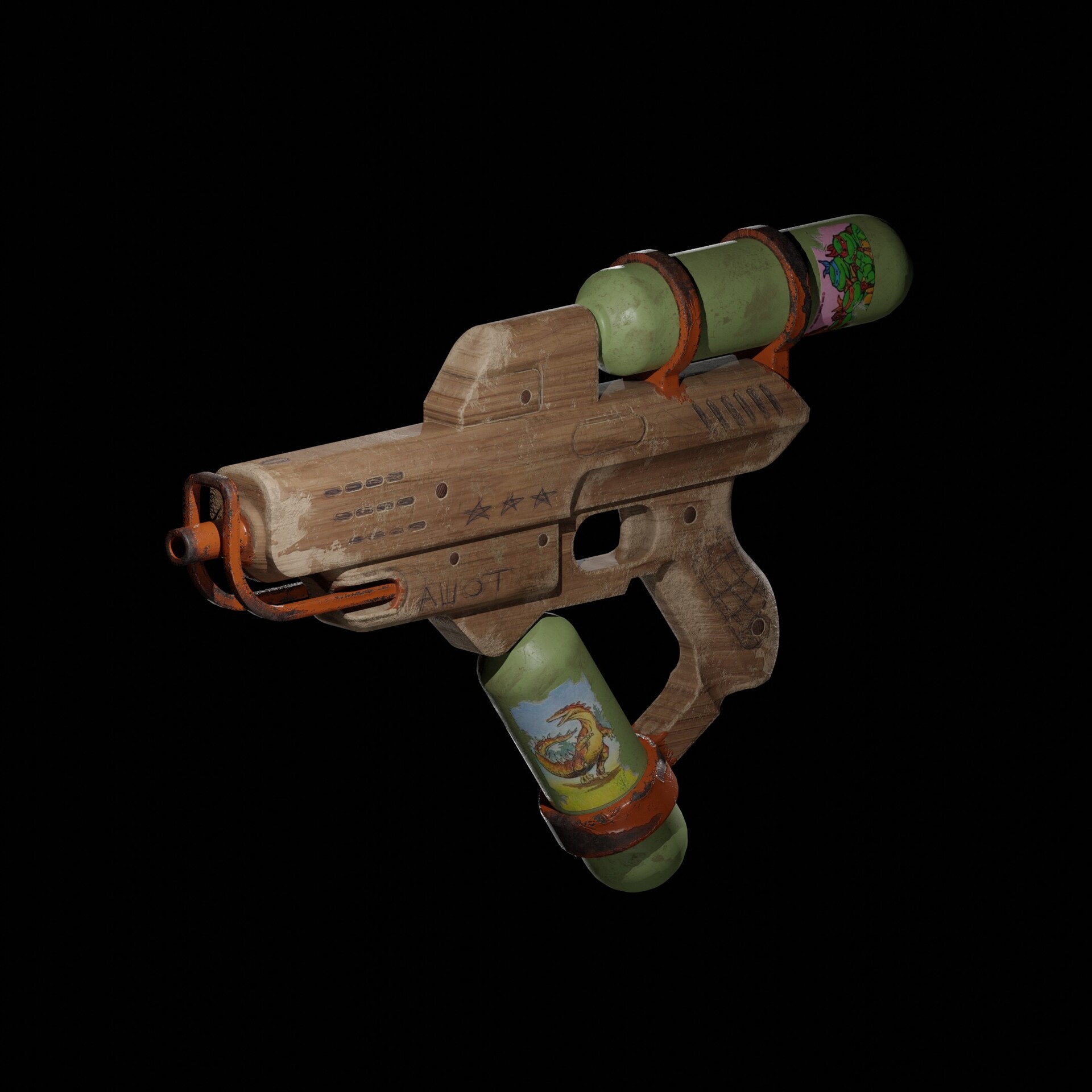 ArtStation - Handmade wooden pistol
