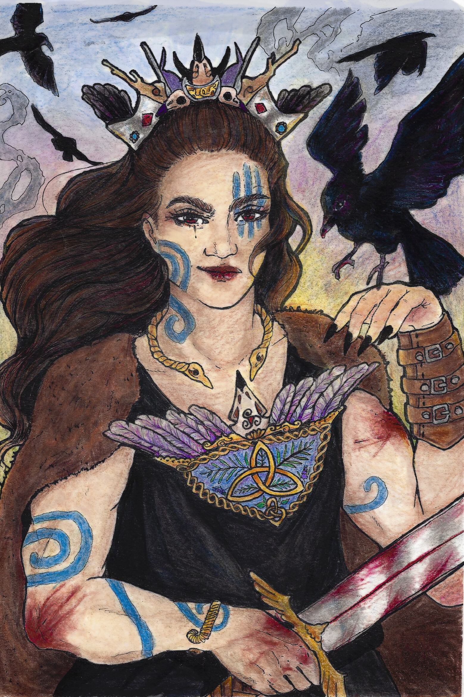 ArtStation - The Morrigan, Ancient Crone of War