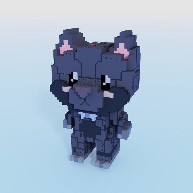 ArtStation - Voxel Machine Cat