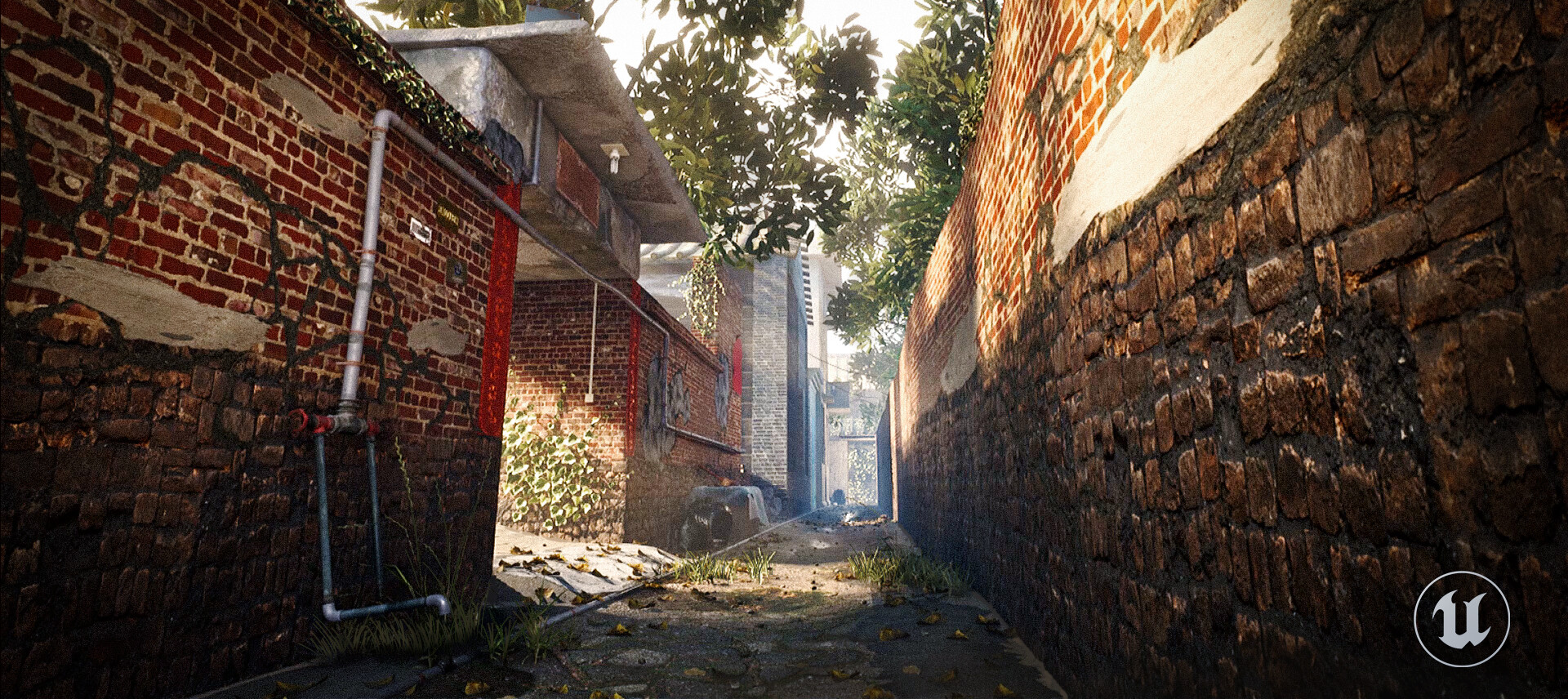 ArtStation - Suburban Alleyway