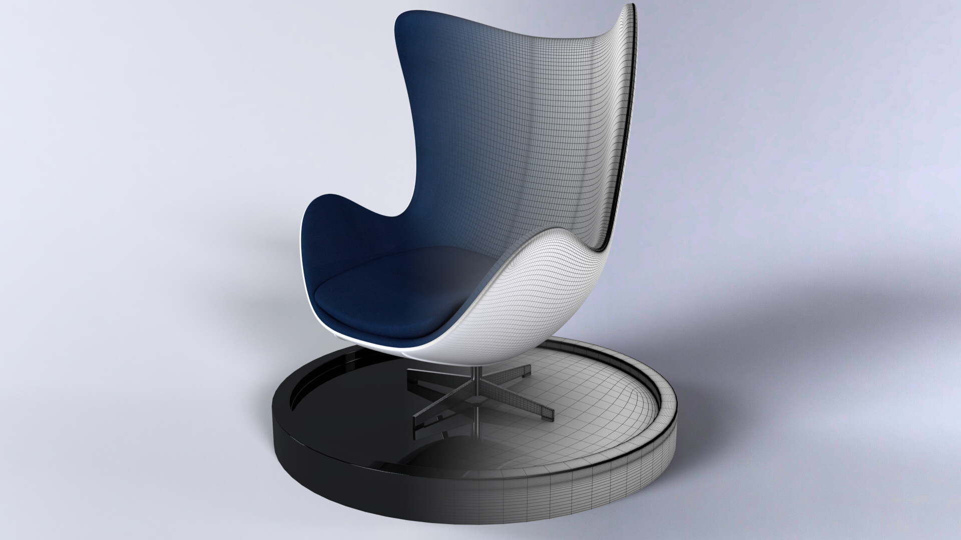 ArtStation - Egg Shell Lounge Chair