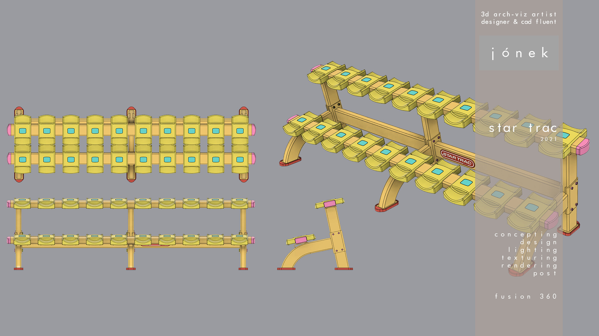 ArtStation - Star Trac Dumbbell Rack