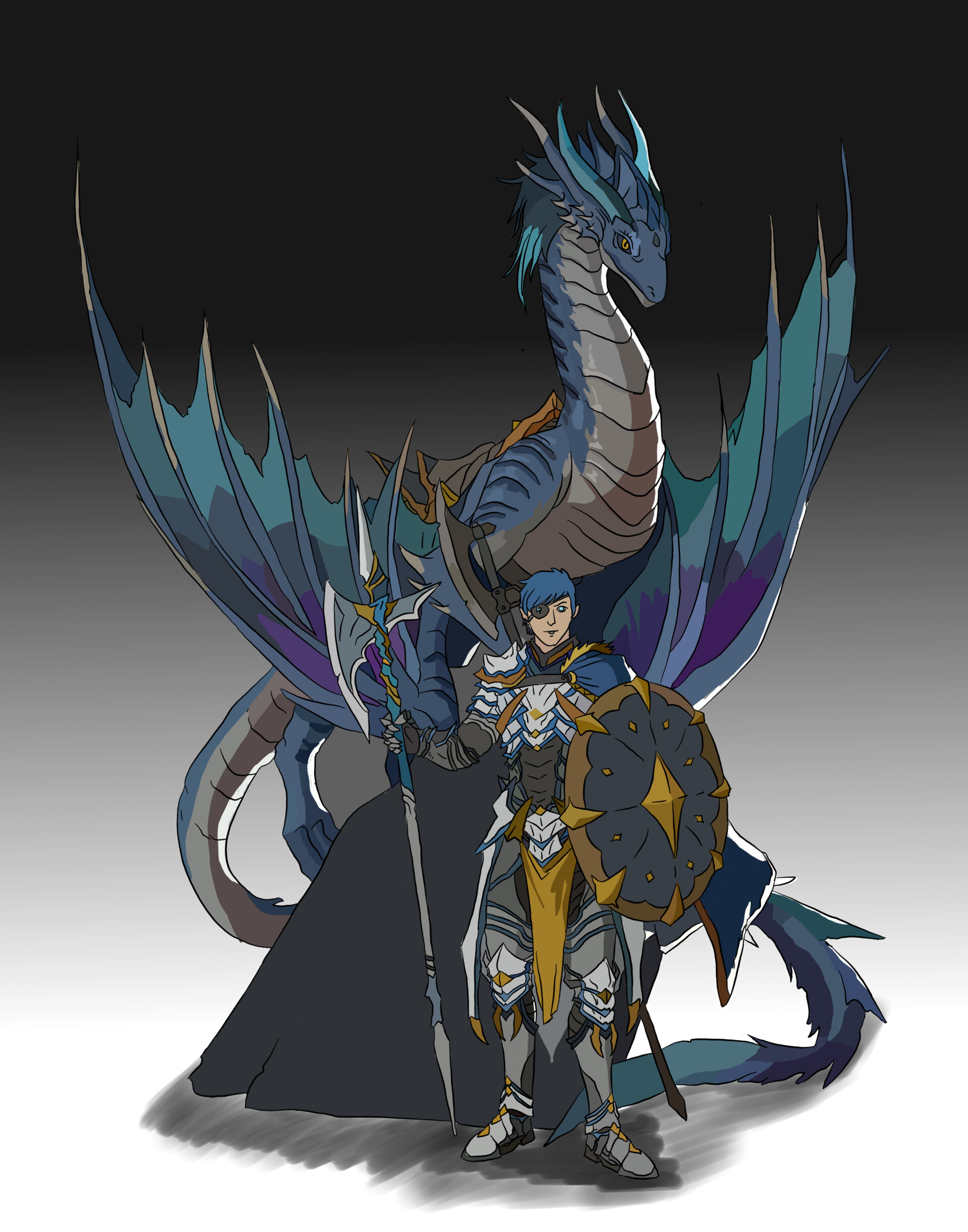 ArtStation - man with dragon