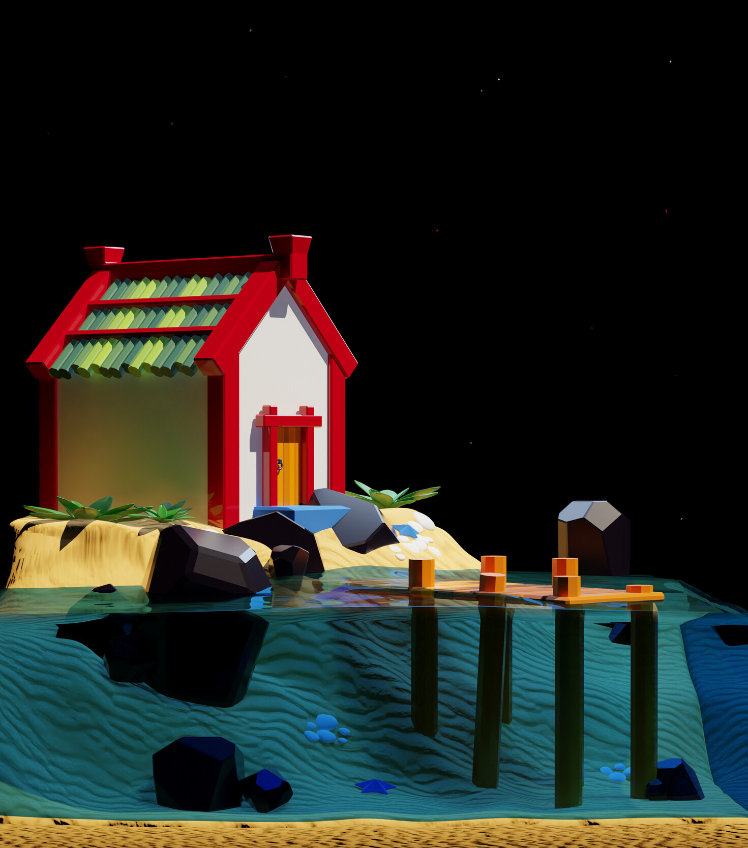 ArtStation - beach house