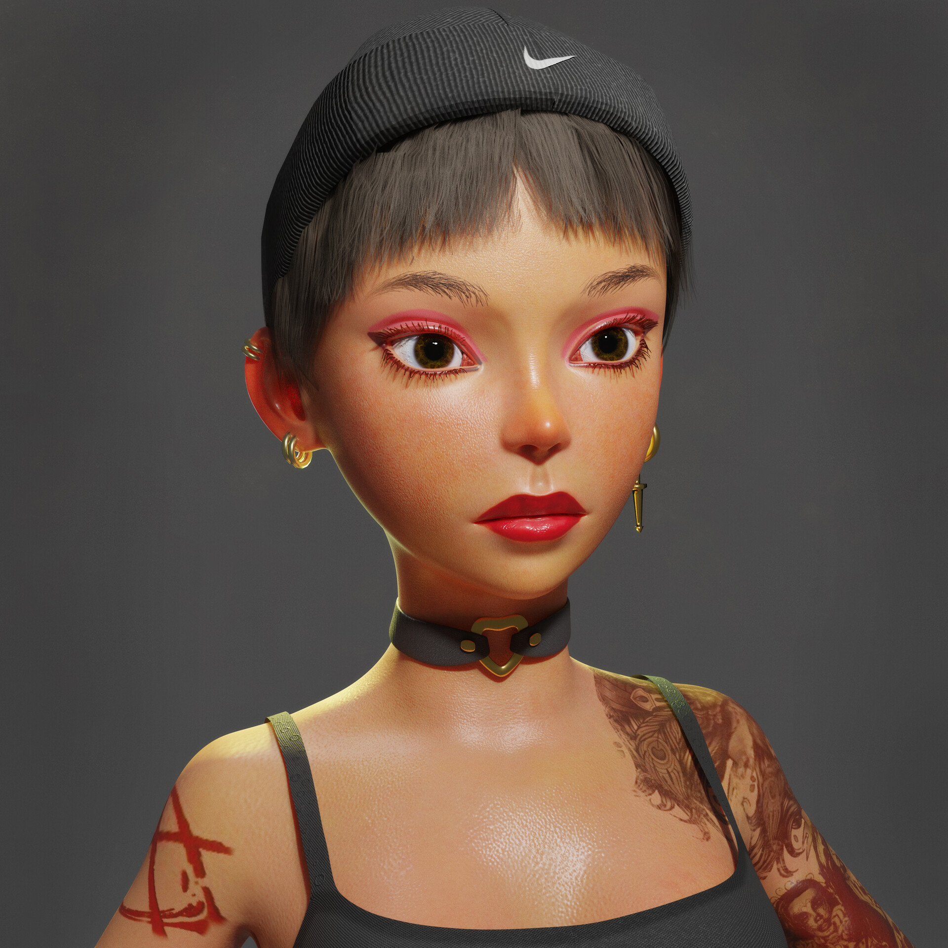 ArtStation - Goth_Girl_wip