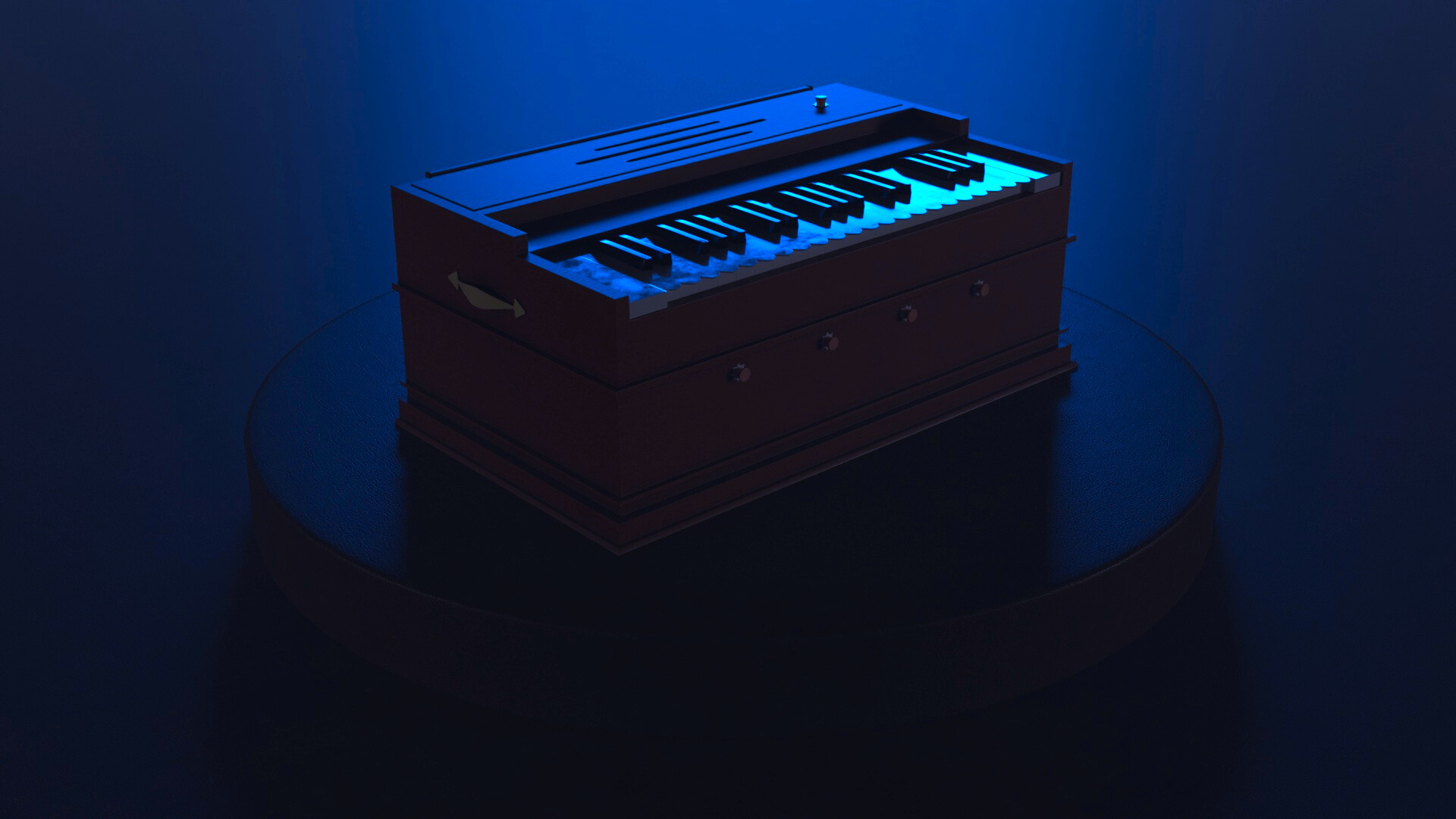 Harmonium Instrument Drawing