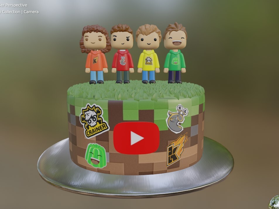 ArtStation - Youtuber Cake Design (for a real cake)