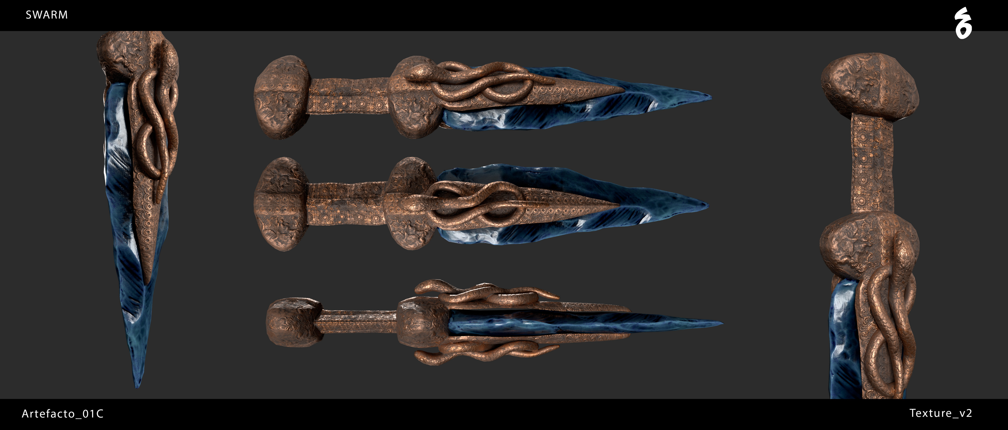 Javier Guirao Romero - Obsidian dagger "Swarm"