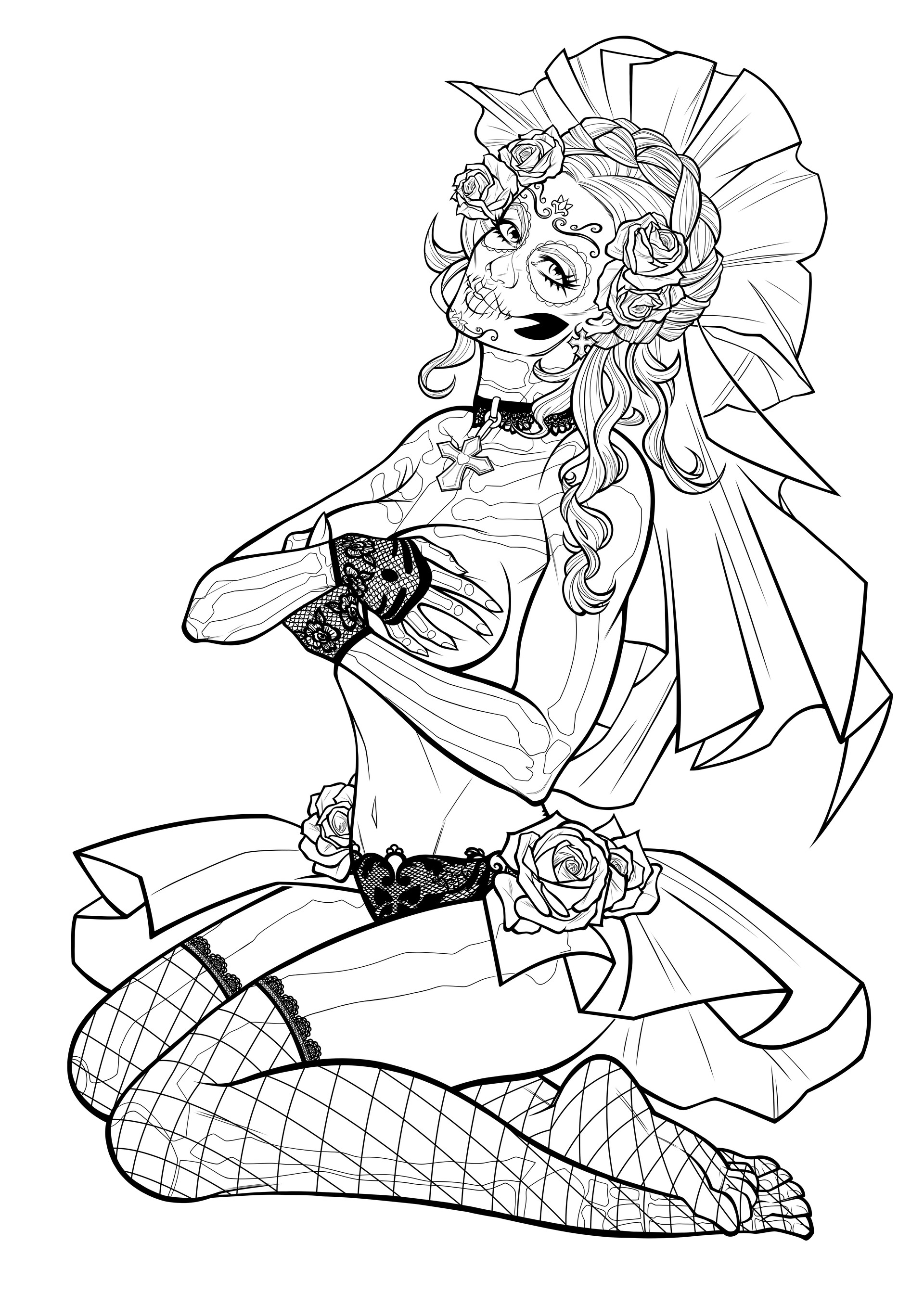 pin up coloring pages for adults