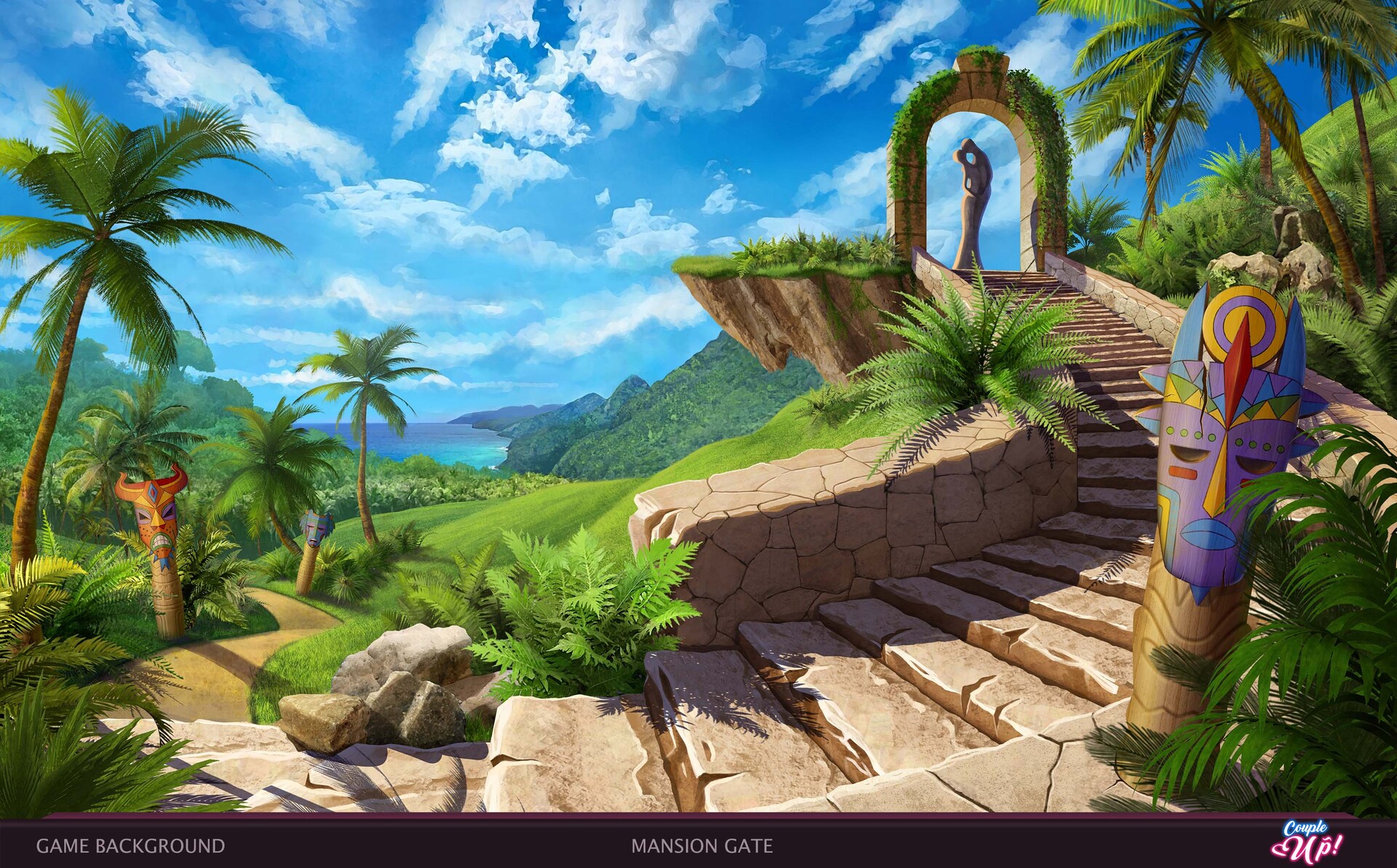 ArtStation - Game background for Couple up