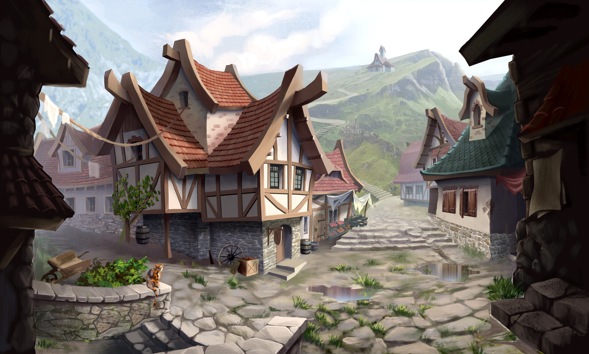 ArtStation - Village - Mood Concept