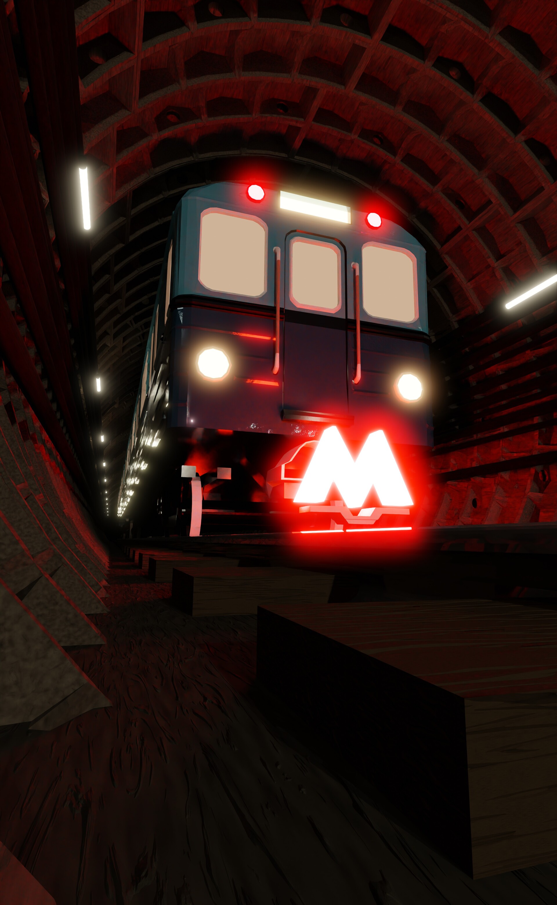 ArtStation - 3D subway train in tube