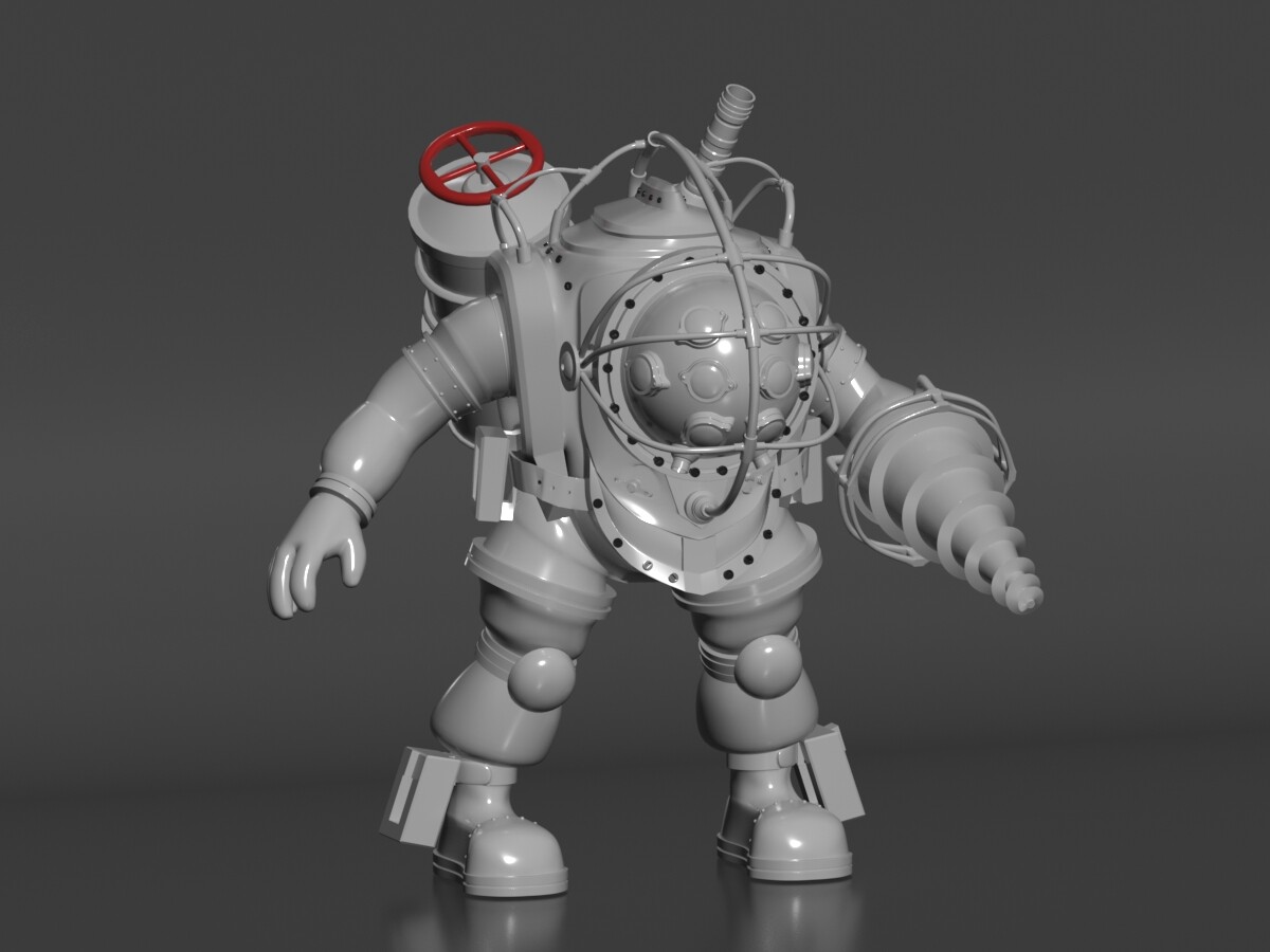 Artstation Big Daddy Model Bioshock