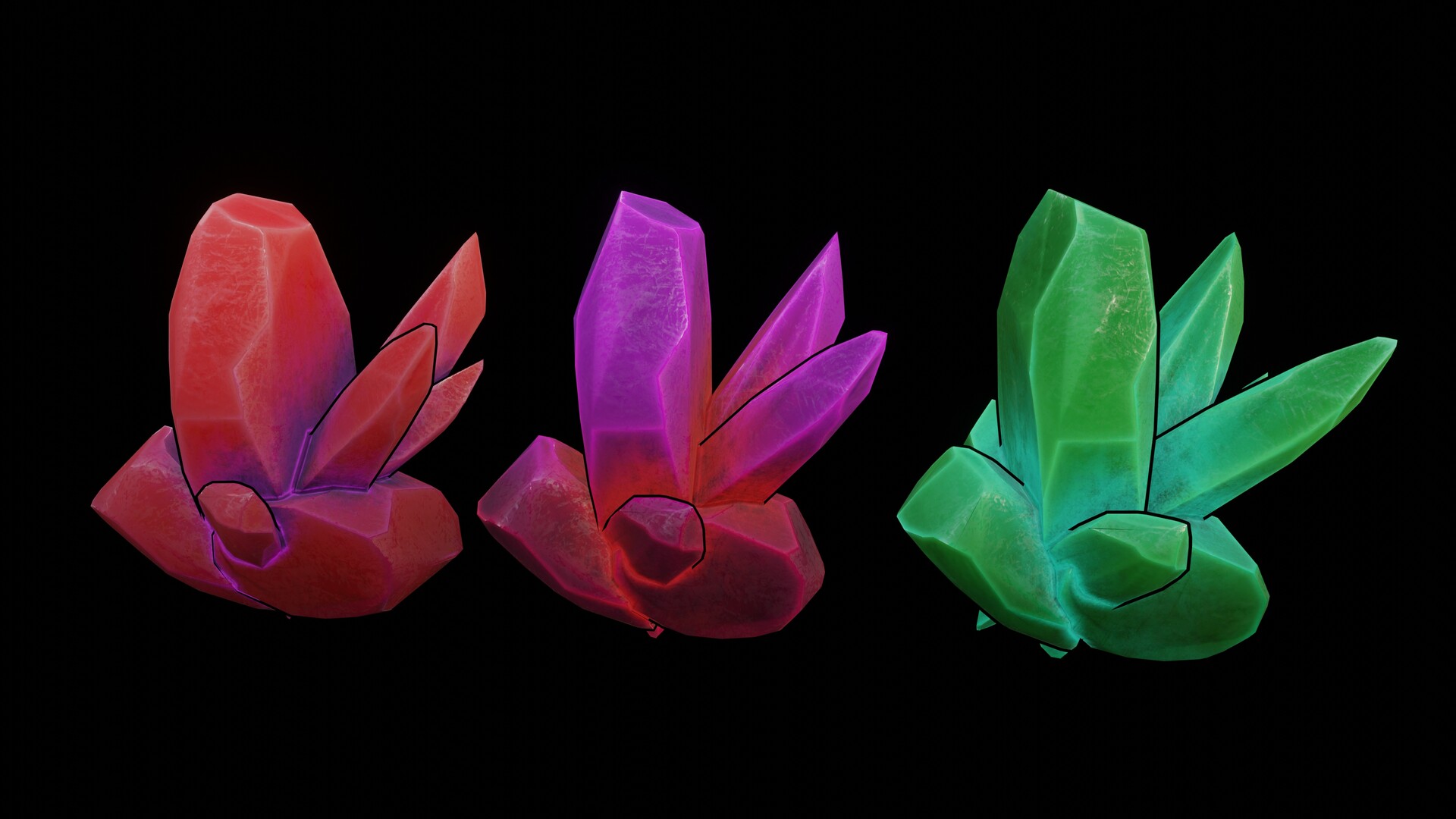 ArtStation - Stylized crystals