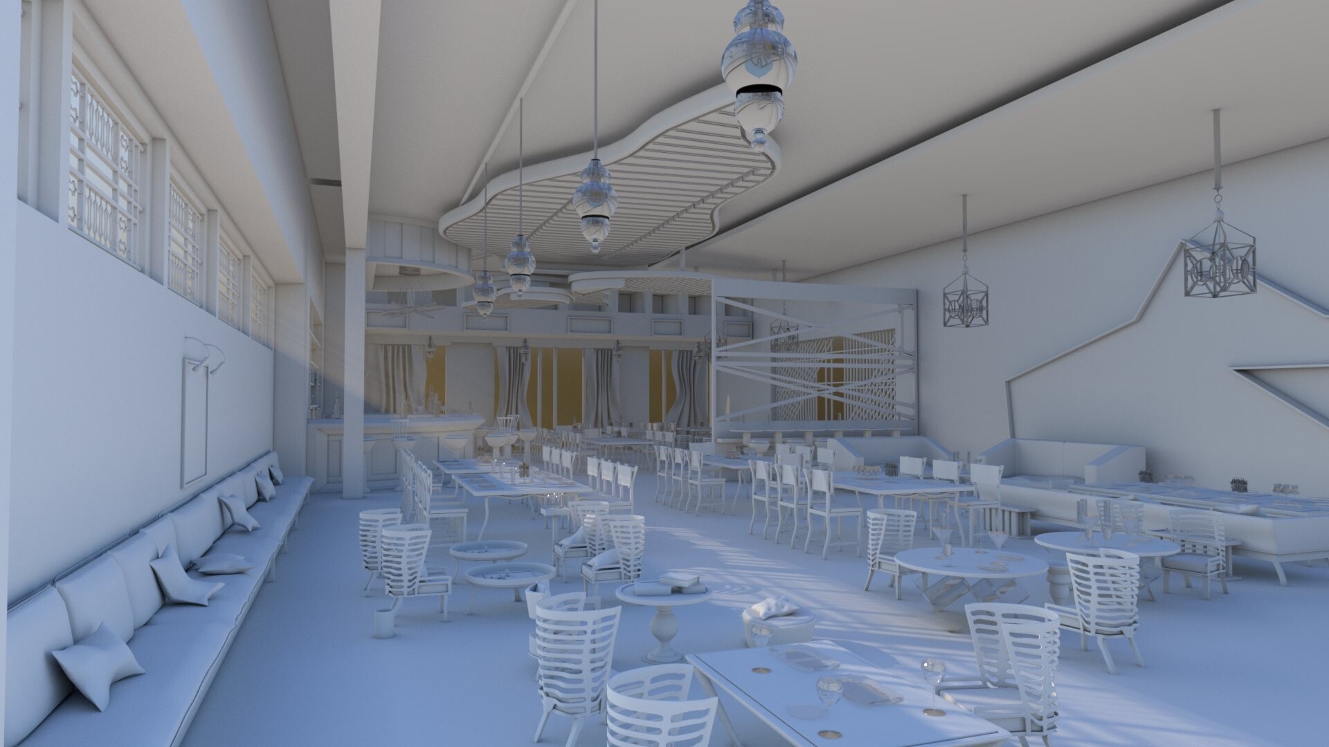 ArtStation - Realistic Restaurants in 3d model