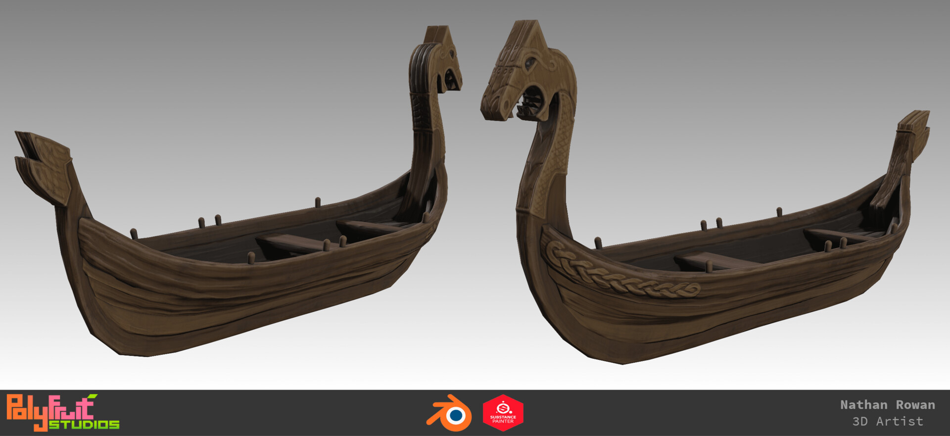 ArtStation - Viking Rowboat