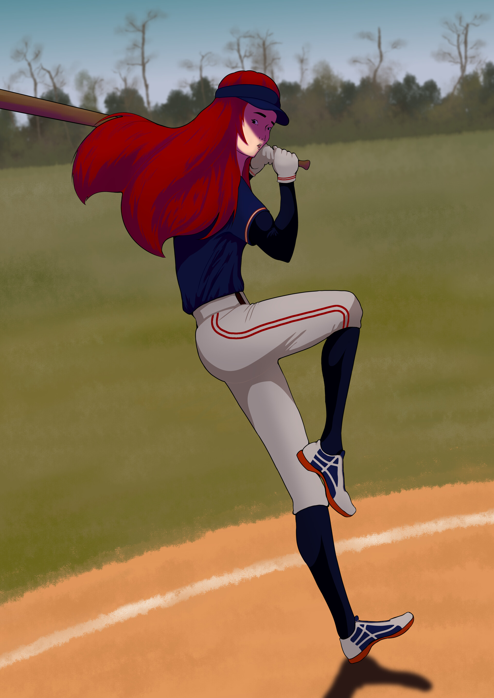 ArtStation - baseball girl