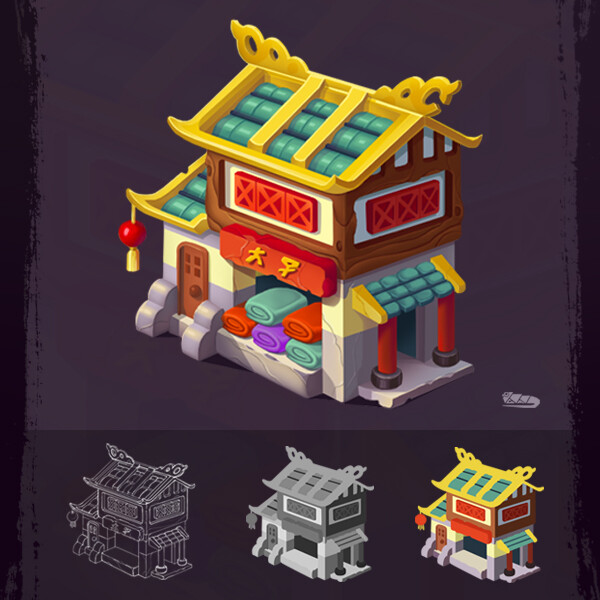 ArtStation - An ancient Chinese house.