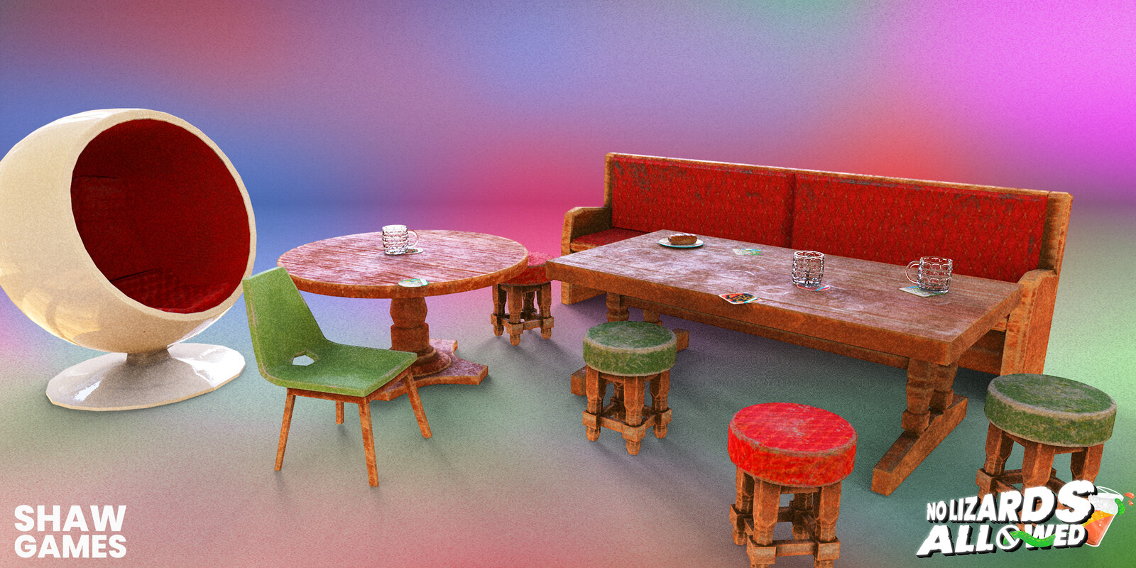 Ross Shaw - No Lizards Allowed - Pub prop assets