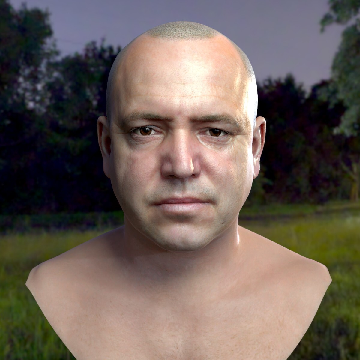 ArtStation - 3d model human head V2A