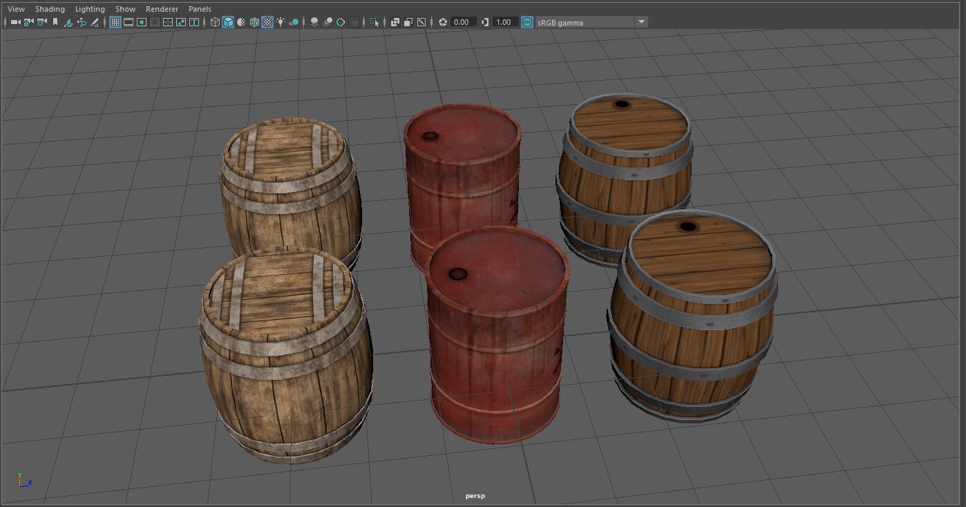 ArtStation - 3D barrel and crates