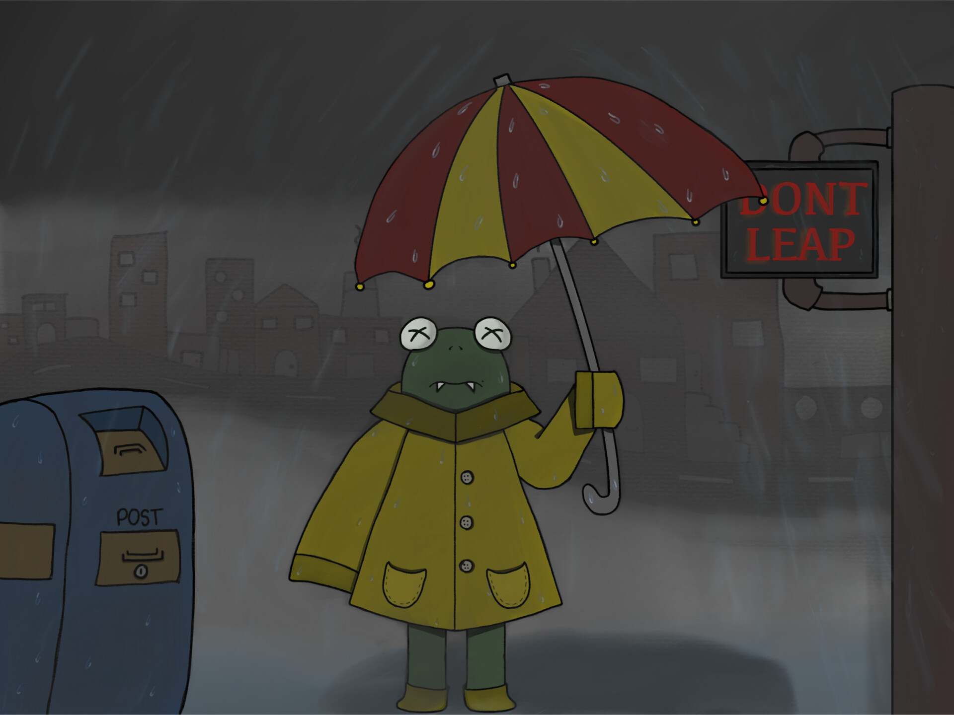 ArtStation - Frog in the Rain