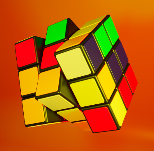 ArtStation - Rubix cube speed model.