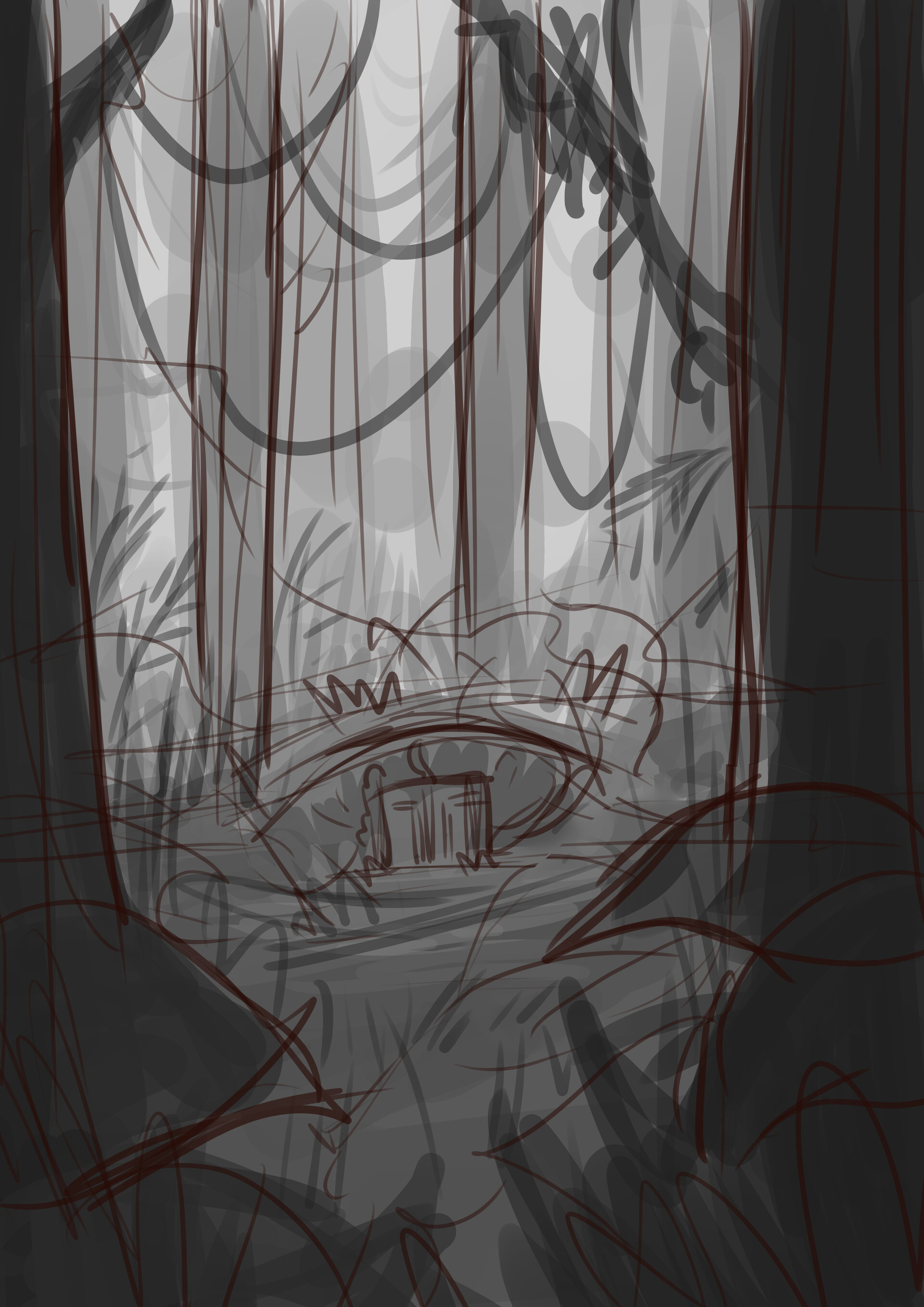 Martin L. Lacuesta - Jungle Bunker concept art for a Fallout 4 Mod