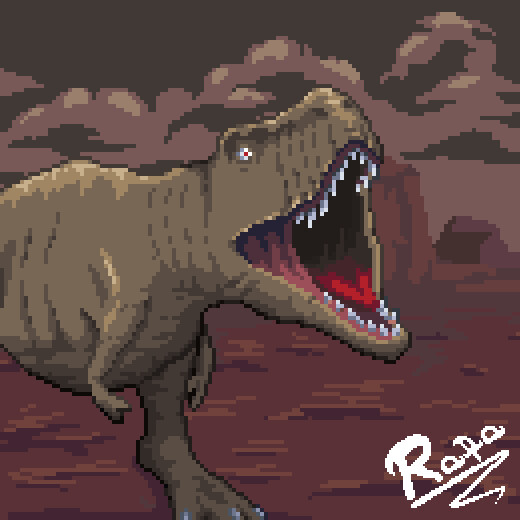 ArtStation - Dinosaur Pixelart