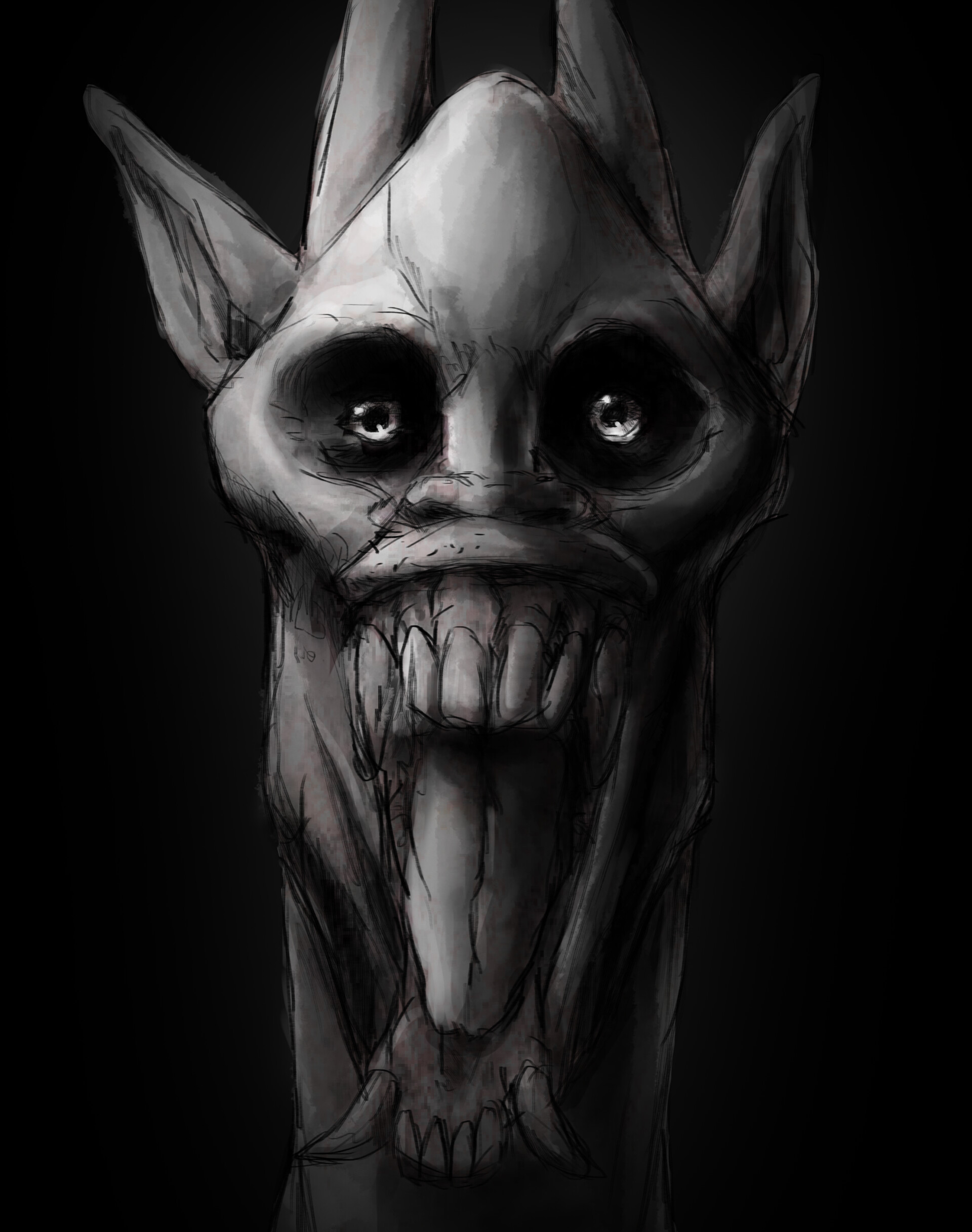 Scary Giraffe Drawing