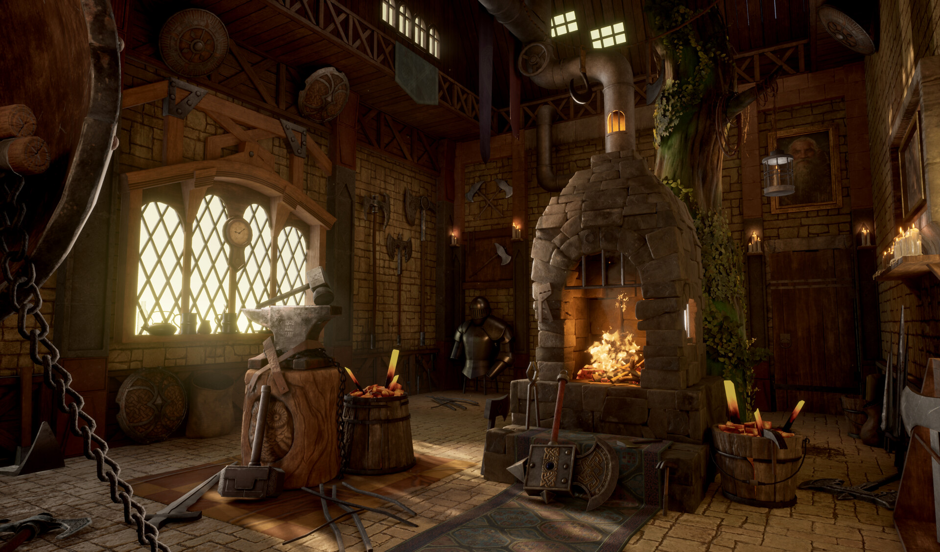 ArtStation - The Dwarf Blacksmith's Room