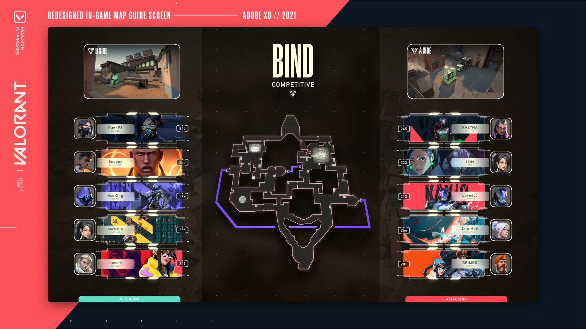 CY8ER848Y - Redesigned VALORANT'S 6 most poplar in-game screens