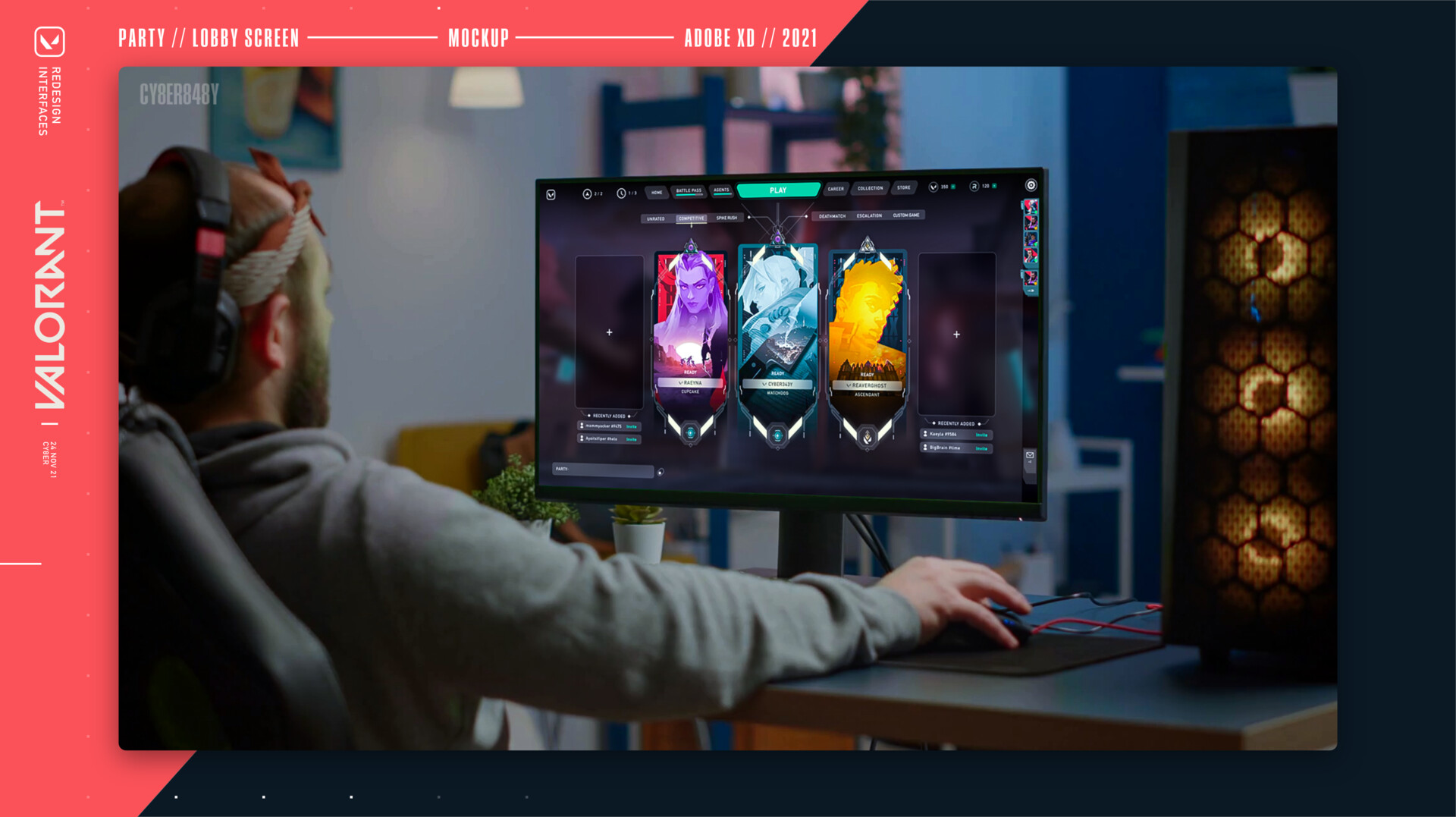 CY8ER848Y - Redesigned VALORANT'S 6 most poplar in-game screens