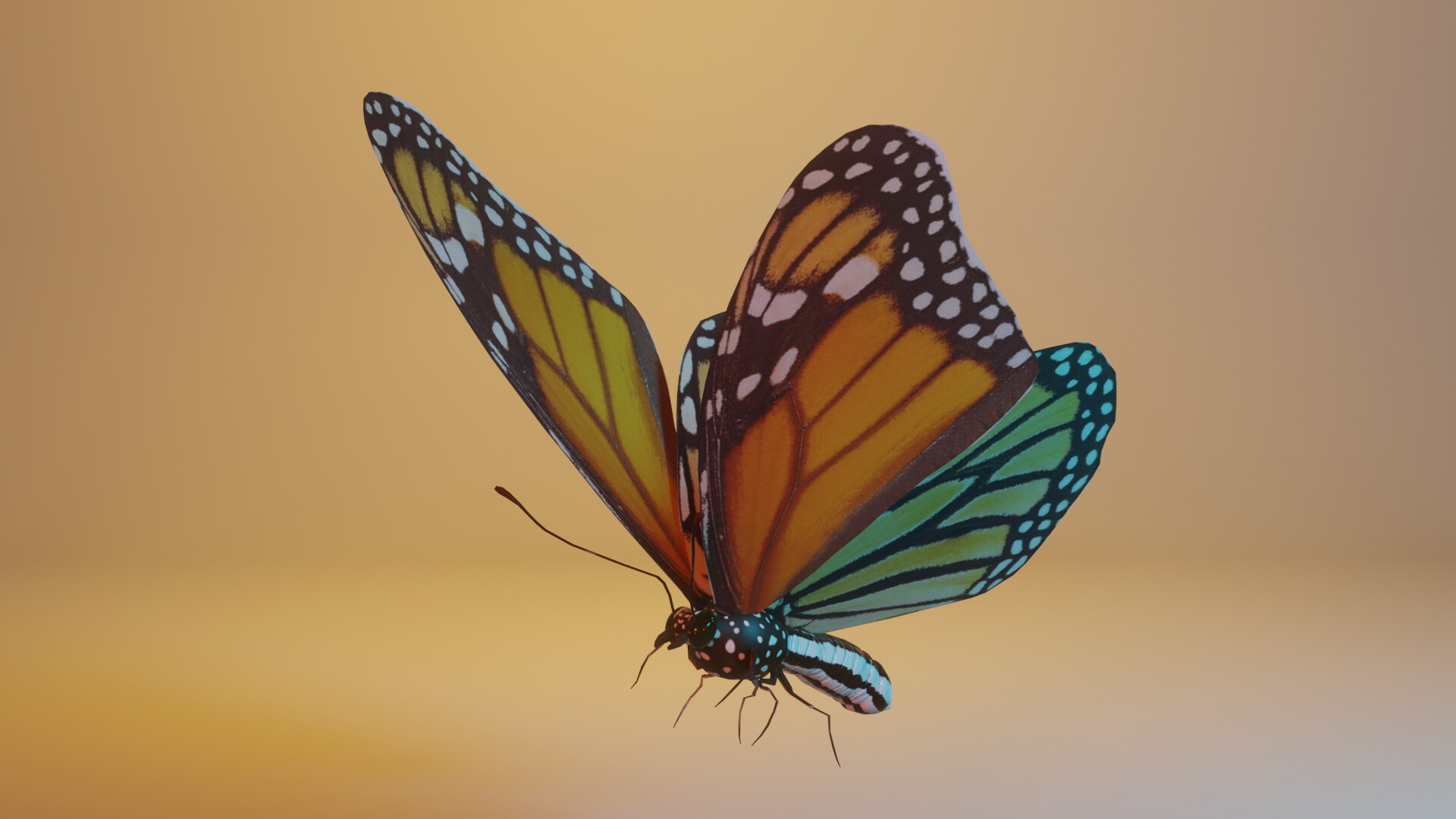 artistrizwi - Butterfly 3d Model Game ready Animated