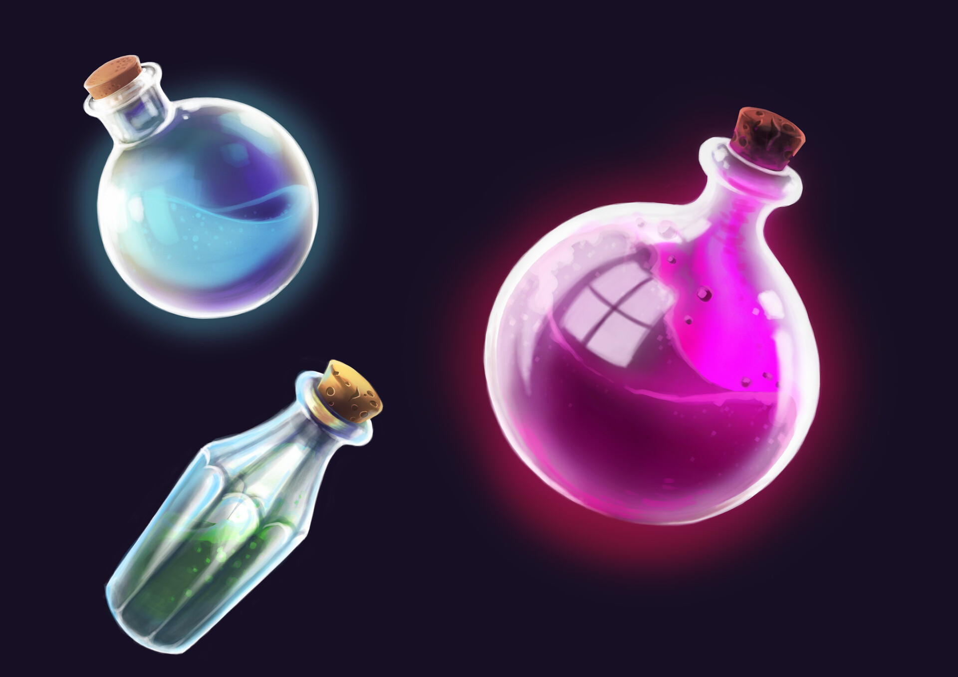 ArtStation - Bottles - practice