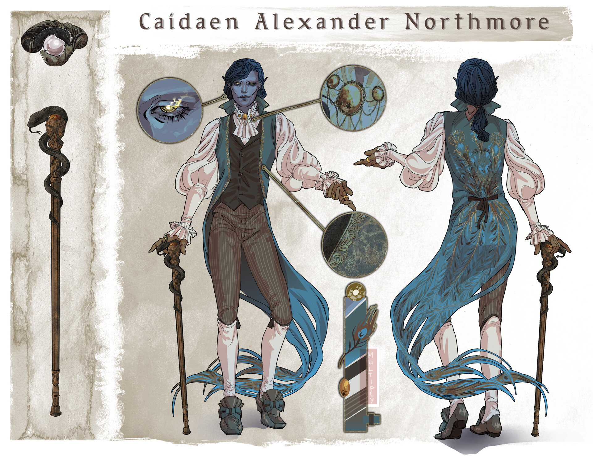 ArtStation - Caidaen: character reference sheet (2020)