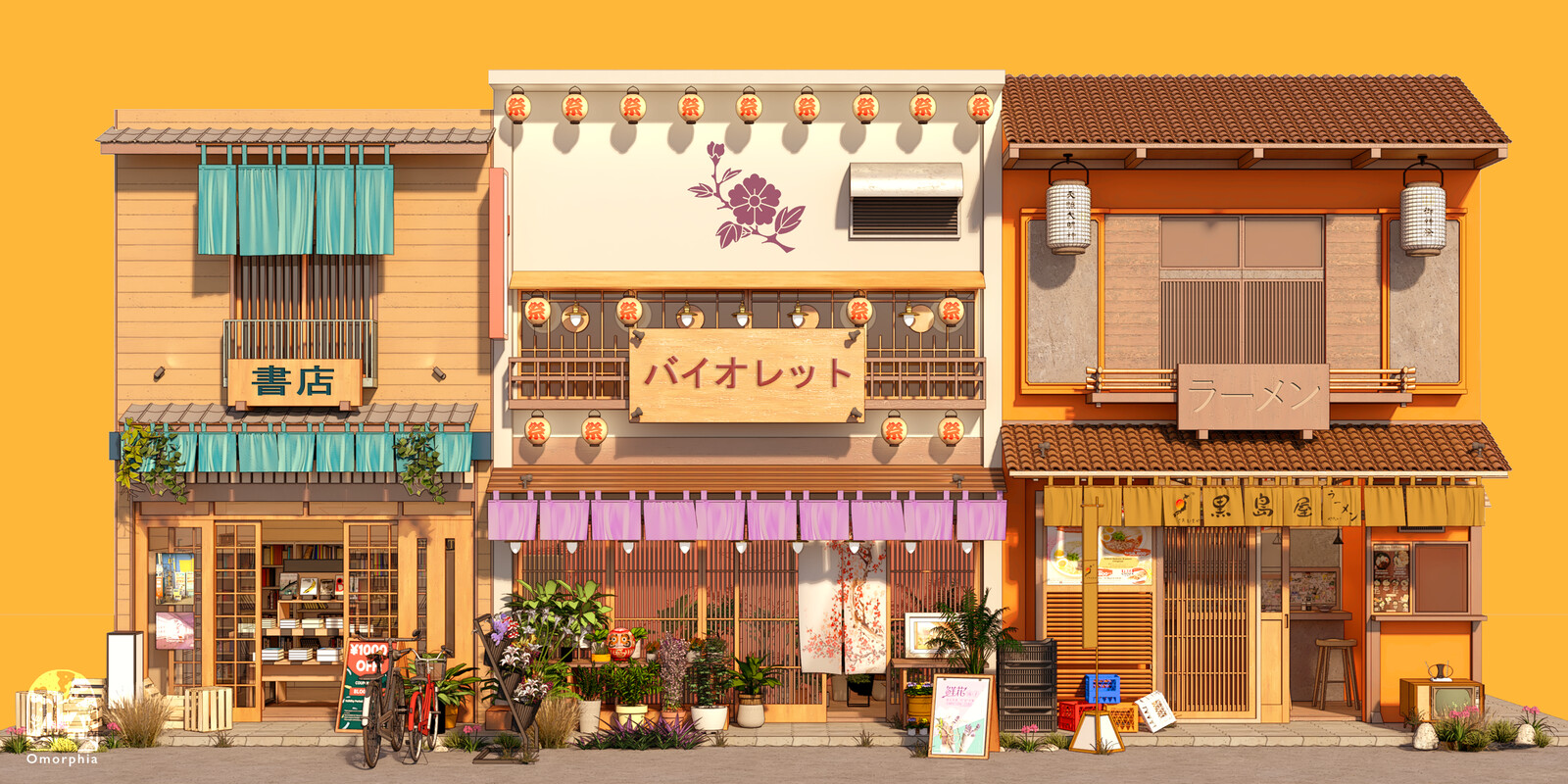 Omorphia Visual - Street side shop in Japan