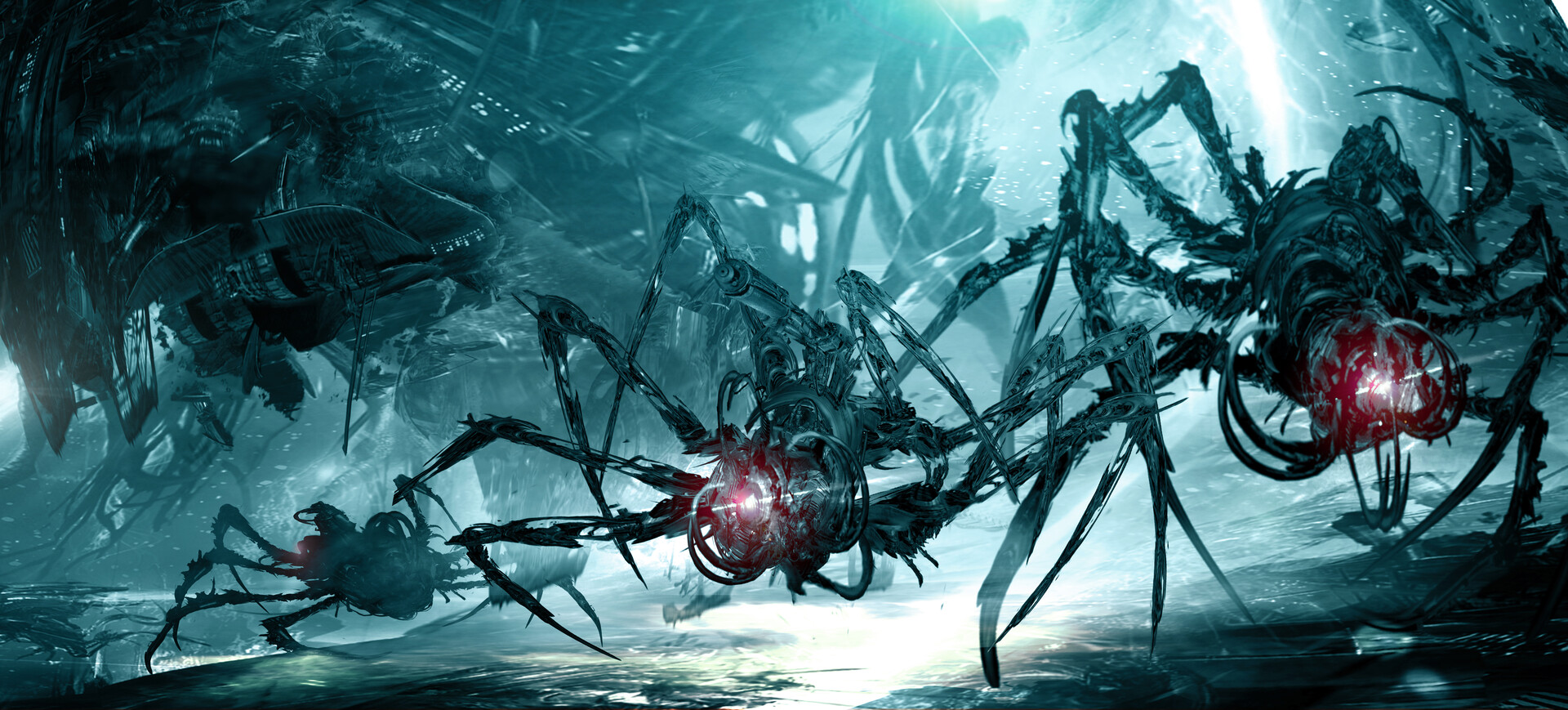 ArtStation - Jupiter War cover art - spider designs 2013