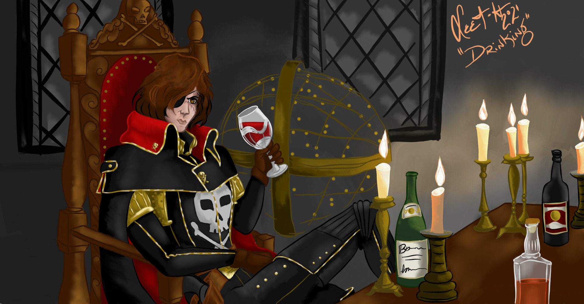 ArtStation - Harlock Drinking