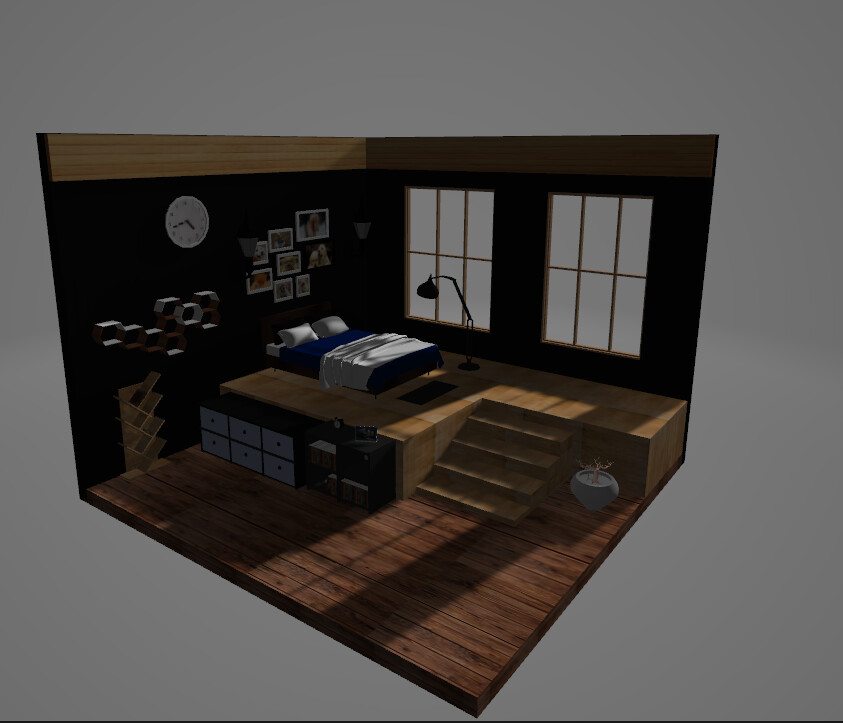 ArtStation - Single_bedroom